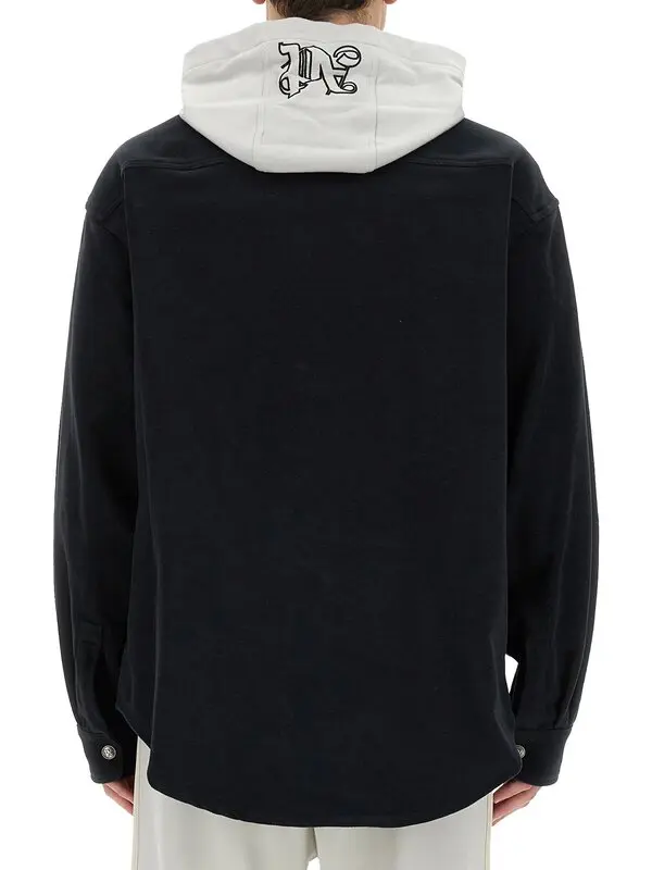 Palm Angels Monogram Shirt Jacket - Black