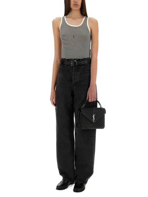 パンツ SAINT LAURENT 21SS Carrot-fit Jeans Saint Laurent Carrot-Fit Denim Jeans - Black | Editorialist