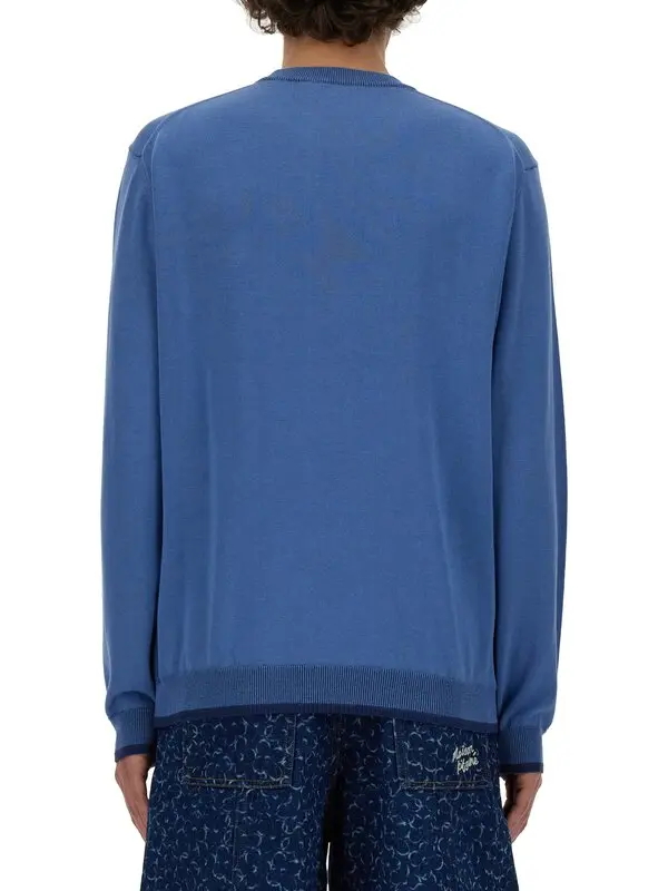 Maison Kitsuné Fox Head" Jersey - Azure
