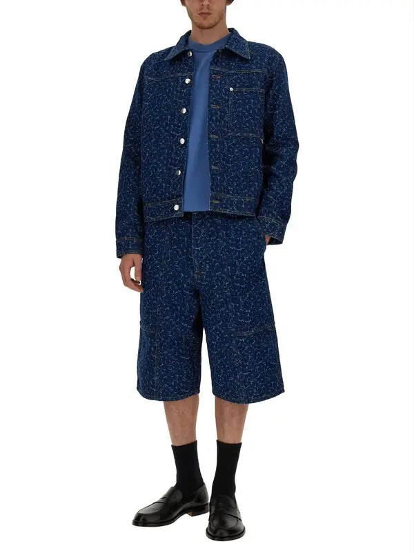 Maison Kitsuné Fox Head" Jersey - Azure
