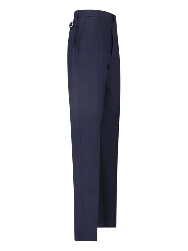 Burberry Tailored Virgin Wool Trousers - Blue