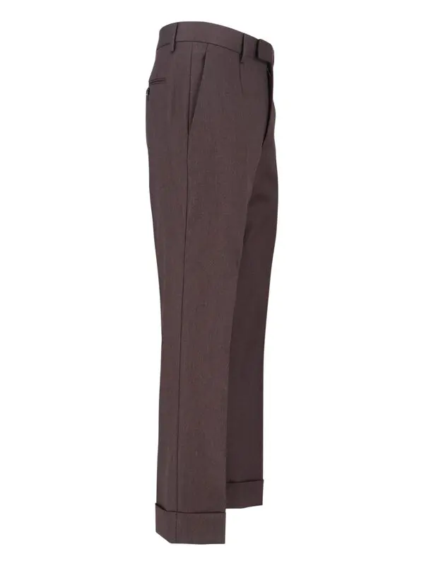 Burberry Tailored Wool Trousers - Brown
