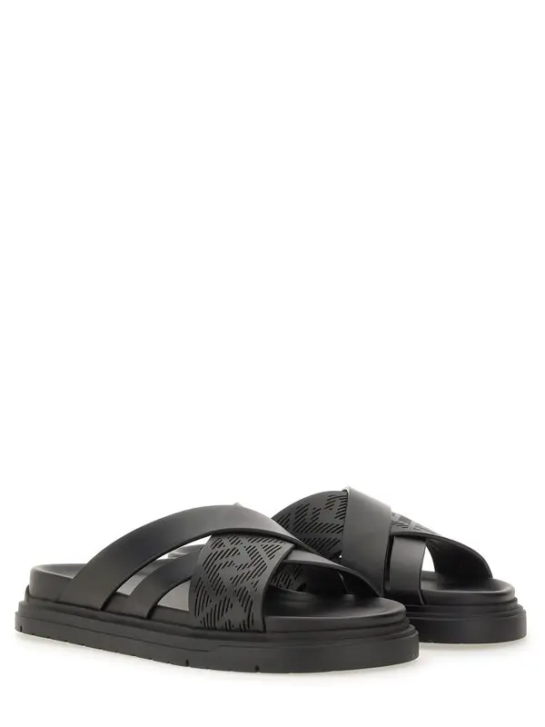 Fendi Criss-cross Slide Sandal