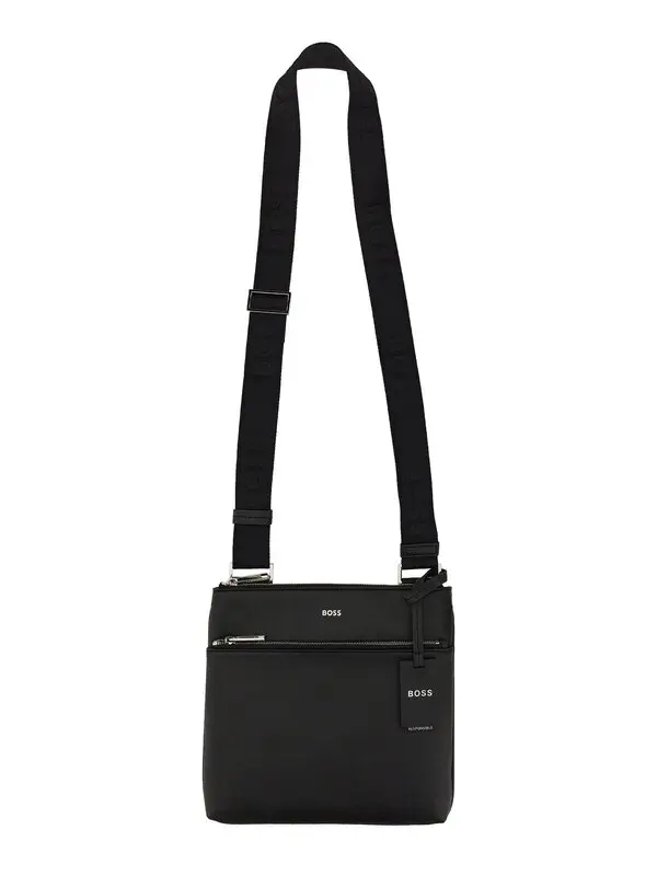 Hugo Boss Envelope Bag With Logo - Black