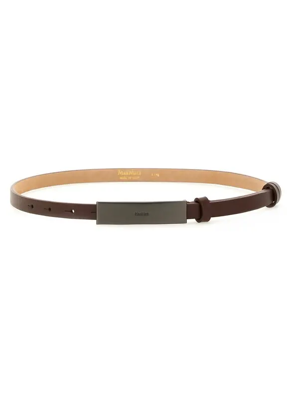 Max Mara Skinny Belt - Dark Brown