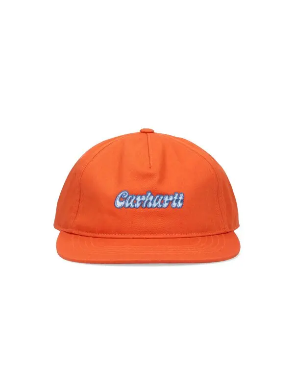 Carhartt Work In Progress Liquid Script Baseball Cap - Orange