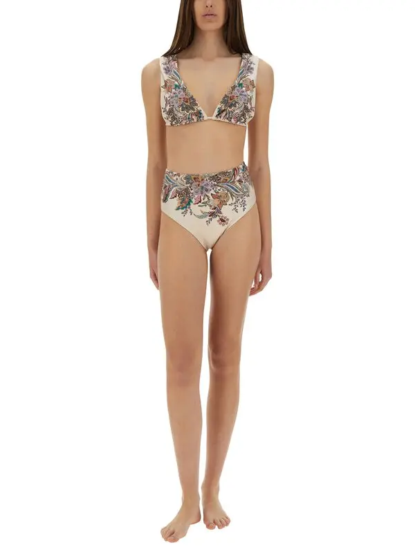 Zimmermann Rhiannon Wide Strap Bikini Swimsuit - Multicolour