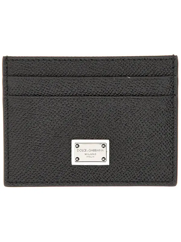 Dolce & Gabbana Leather Card Holder - Black