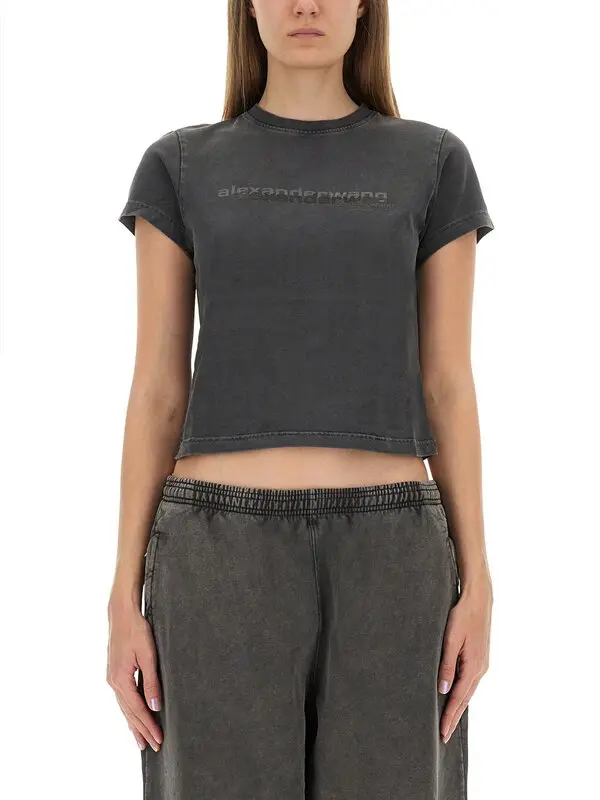 Alexander Wang Logo T-shirt - Grey