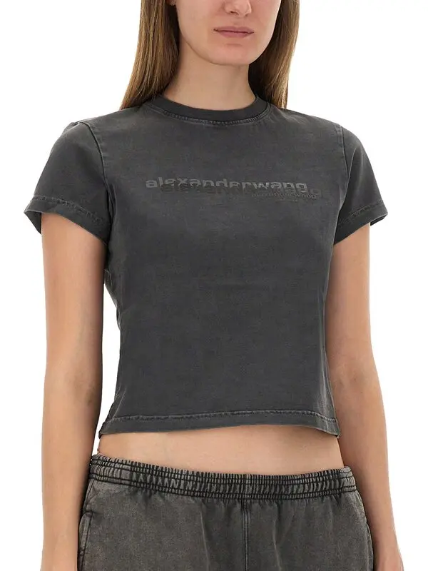 Alexander Wang Logo T-shirt - Grey