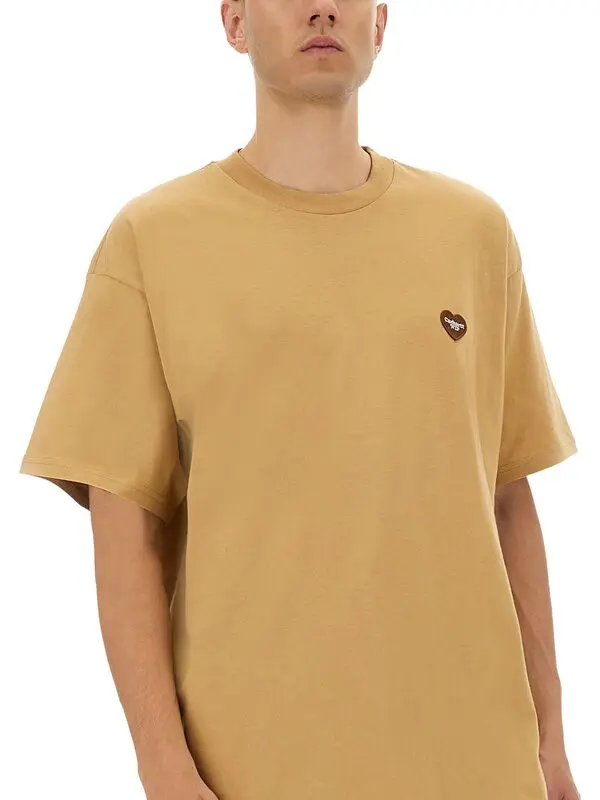 Carhartt Work In Progress Heart Ii Hartt" T-shirt - Beige