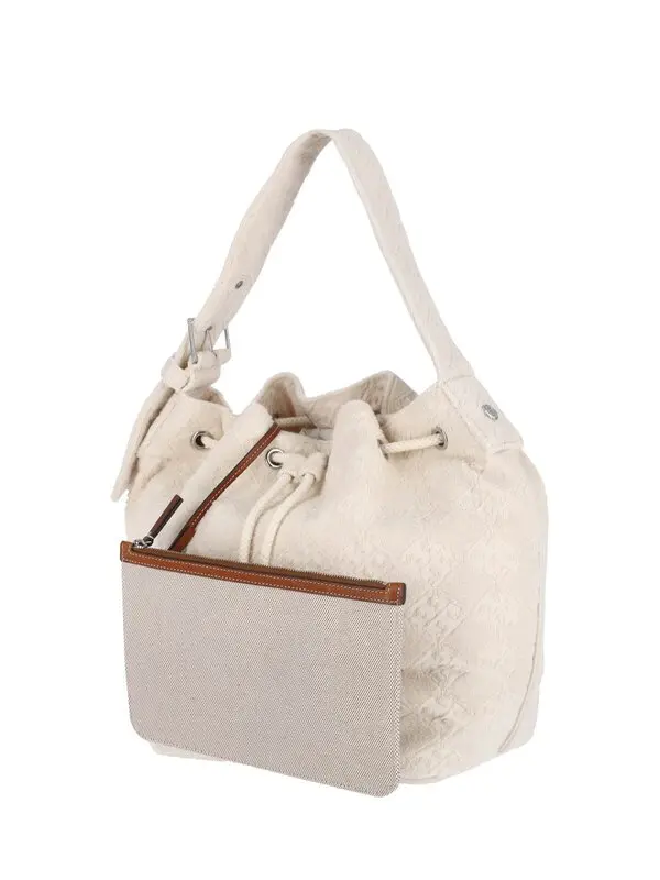 Tory Burch T Monogram Bucket Bag - White