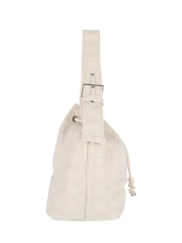 Tory Burch T Monogram Bucket Bag - White