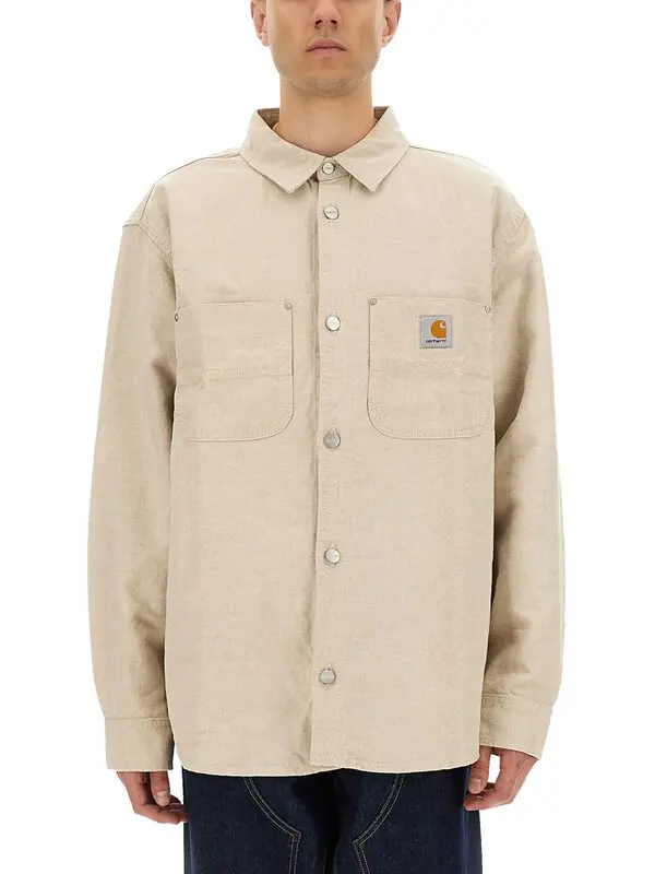 Carhartt Work In Progress Shirt "walter - Ivory