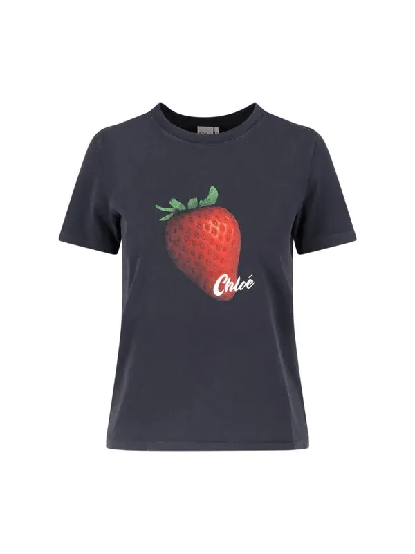 Valentino Garavani Jil Sander Short Sleeve Printed Top - Black