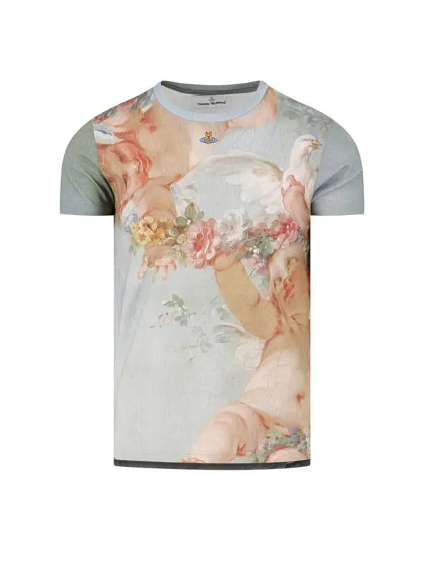 Valentino Garavani Jil Sander Short Sleeve Printed Top - Multi