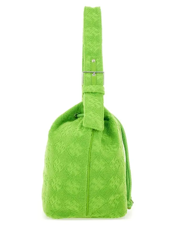 Tory Burch Oversized T Monogram Bucket Bag - Green