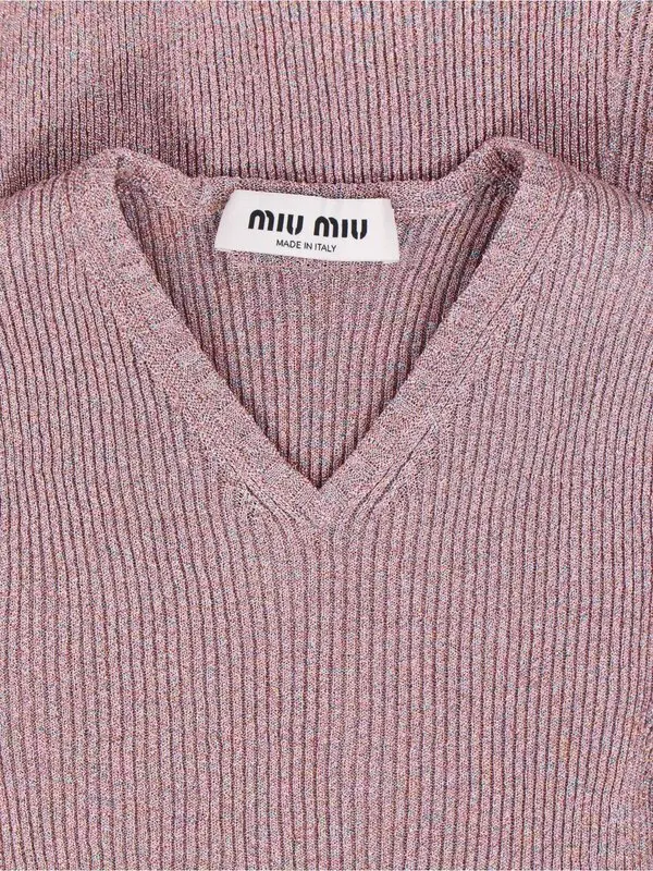Rick Owens Ribbed Long Sleeve Sweater - Pink
