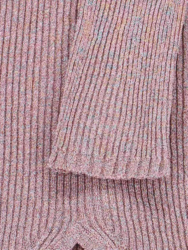 Rick Owens Ribbed Long Sleeve Sweater - Pink