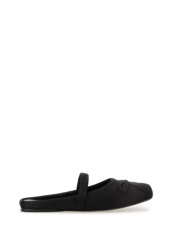 Marni Ballerina Sabot With Bow Detailing - Black