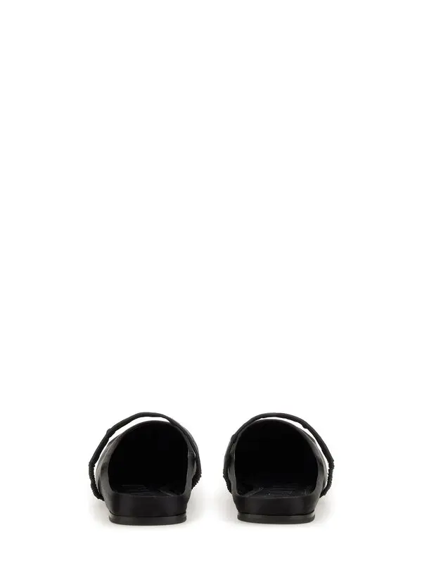 Marni Ballerina Sabot With Bow Detailing - Black