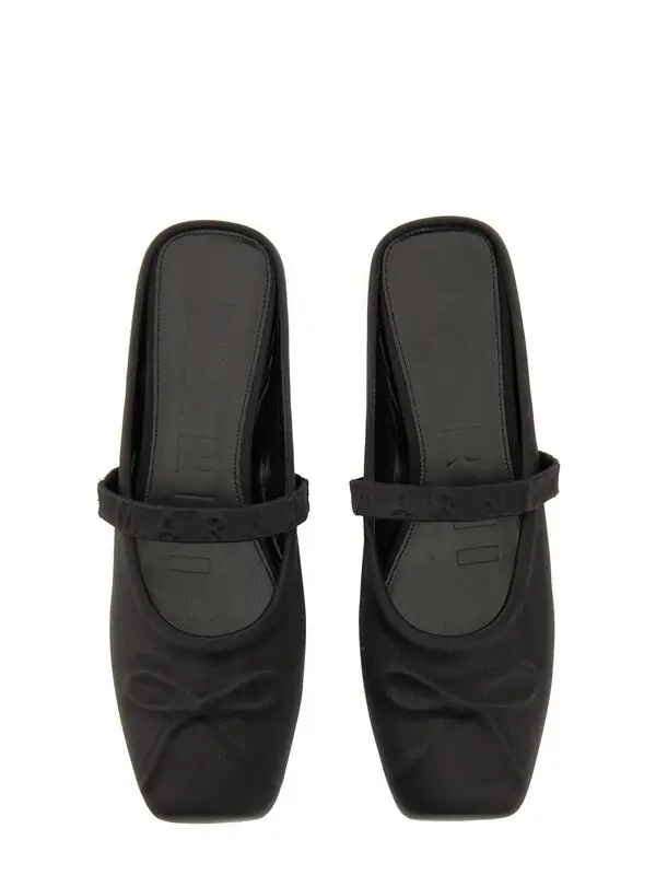 Marni Ballerina Sabot With Bow Detailing - Black