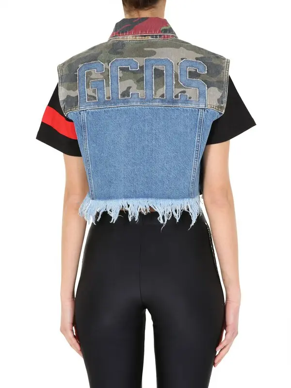 Gcds Denim Vest - Multicolour