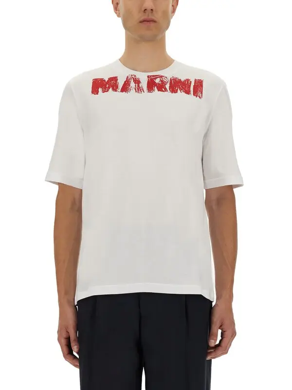 Marni Cotton T-shirt With Maxi Print