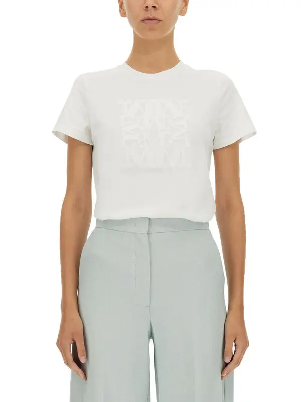 Max Mara T-shirt With Logo Patch