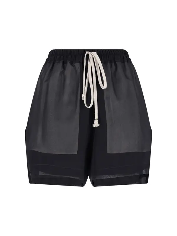Rick Owens Silk Shorts - Black