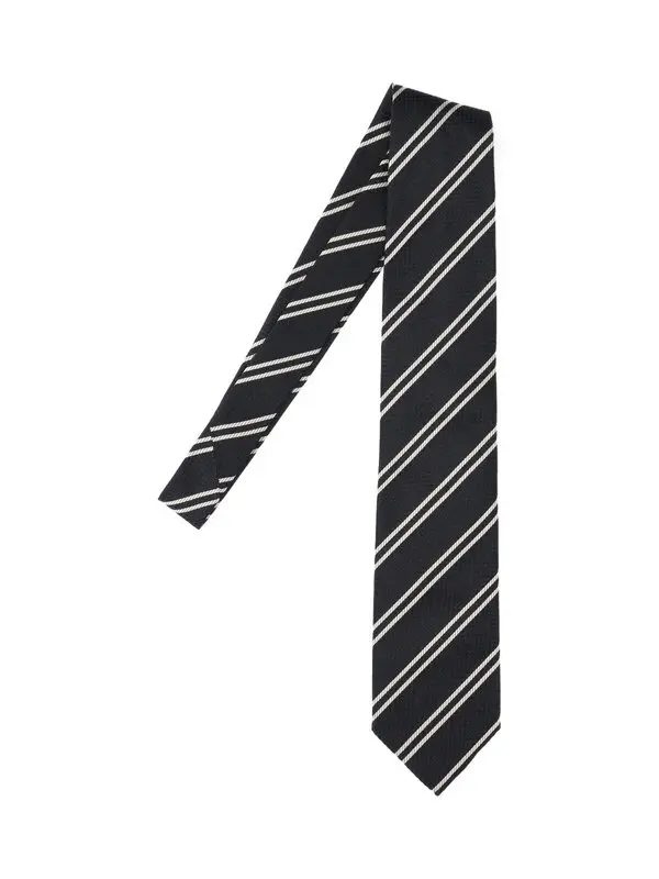 TOM FORD Striped Neck Tie - Black