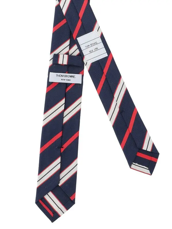 TOM FORD Striped Neck Tie - Blue