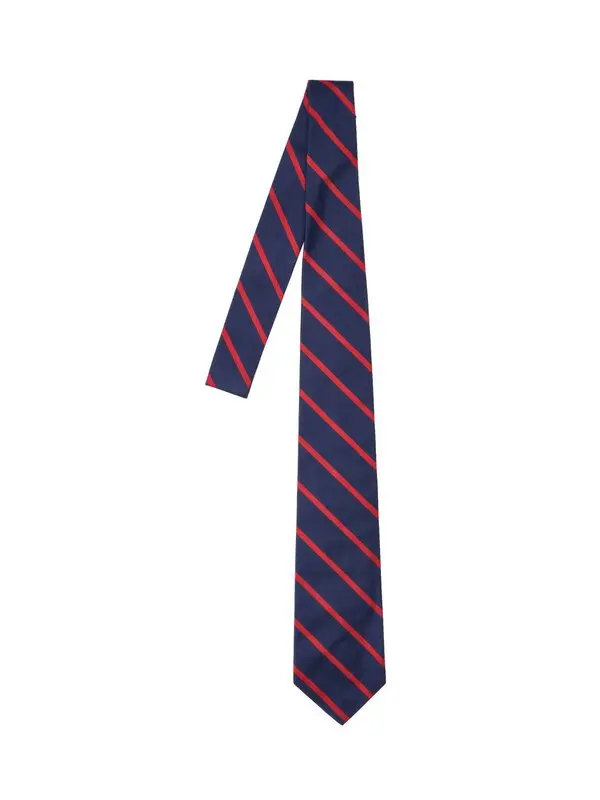 FINAMORE 1925 Striped Necktie - Blue