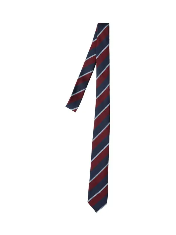 FINAMORE 1925 Striped Standard Tie - Red