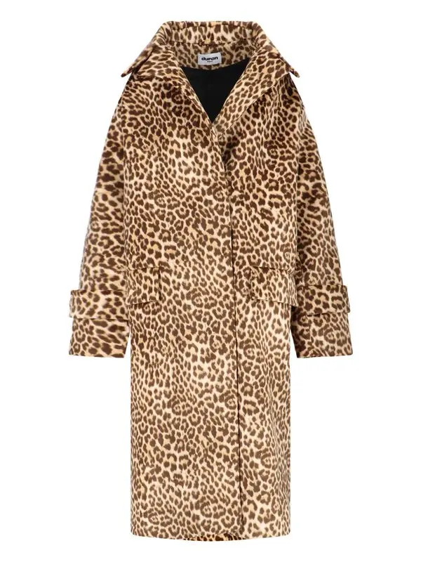 DURAN LANTINK Animal Print Maxi Coat