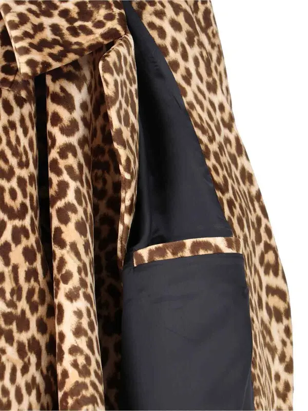 DURAN LANTINK Animal Print Maxi Coat