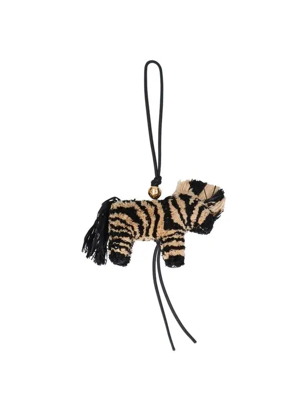 Loewe Zebra Pendant Charm - Beige