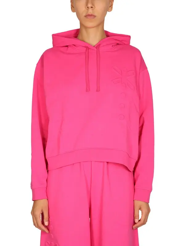 Alexander McQueen Hoodie With Drawstring - Fuchsia