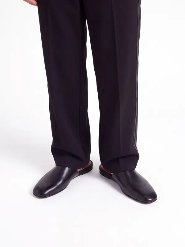 Miu Miu Calf Leather Mules - Black