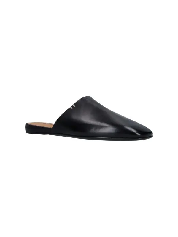 Miu Miu Calf Leather Mules - Black