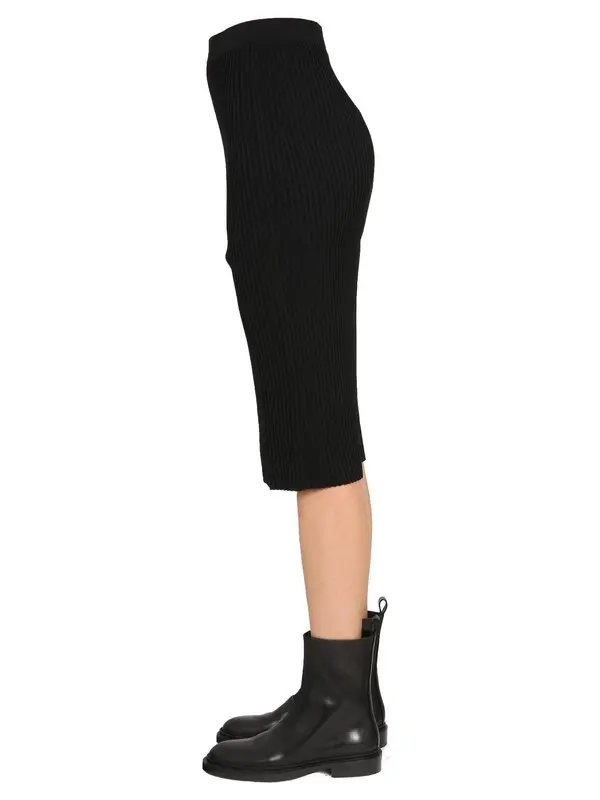 Helmut Lang One-shoulder Ribbed Knit Dress