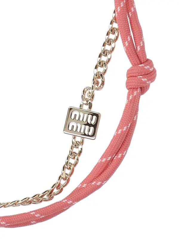 Miu Miu Leather And Rope Keyring