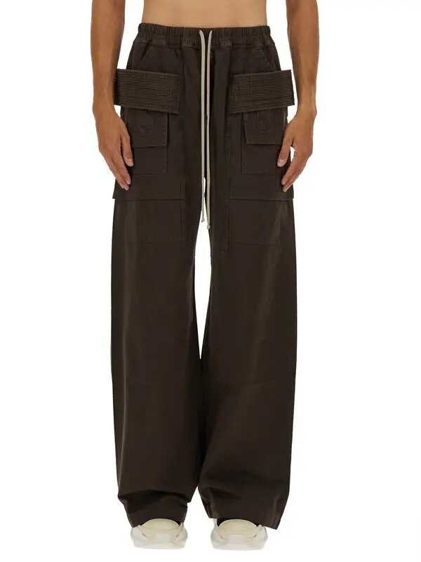 Rick Owens Creatch Wide Cargo Pants - Brown