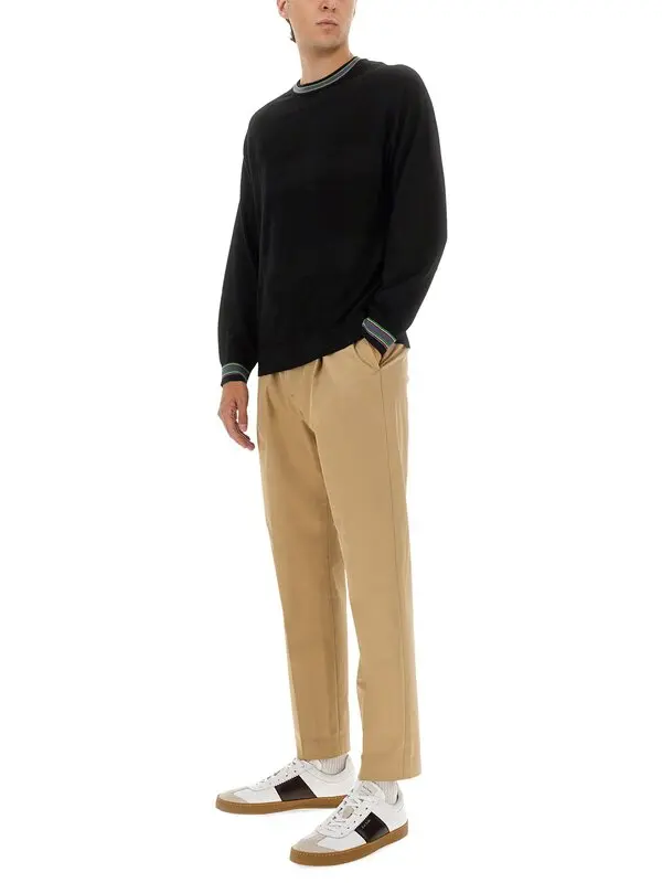 Paul Smith Wool And Cotton Crewneck Sweater - Black