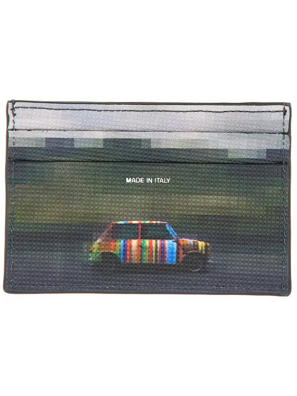 Paul Smith Pixelated Mini" Card Holder - Black