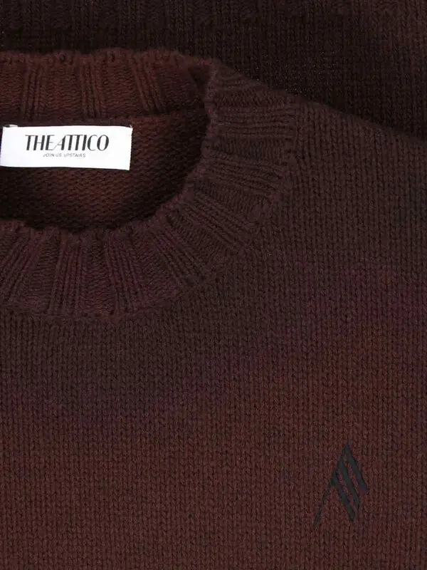 Attico Asymmetrical Sweater - Brown