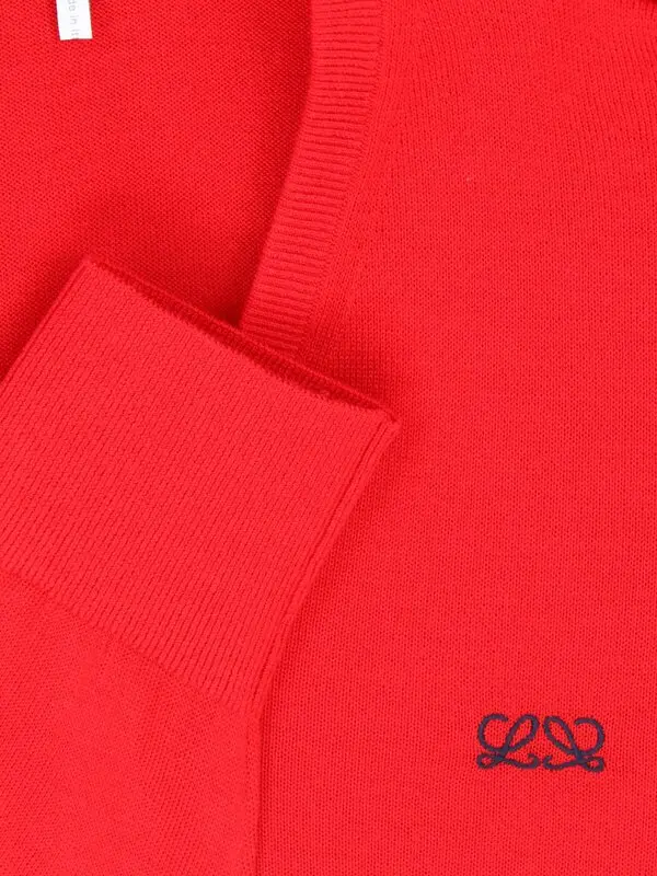Loewe Asymmetrical Sweater - Red