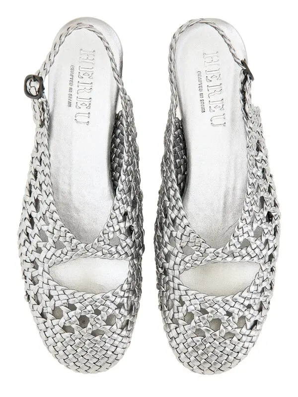 Hereu Empuria Metallic Slingback Sandals