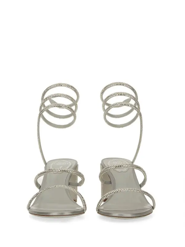 Rene Caovilla Cleo Crystal Embellished Sandals - Silver