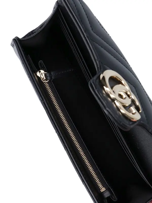 Gucci Wallet With Chain "gg Marmont - Black